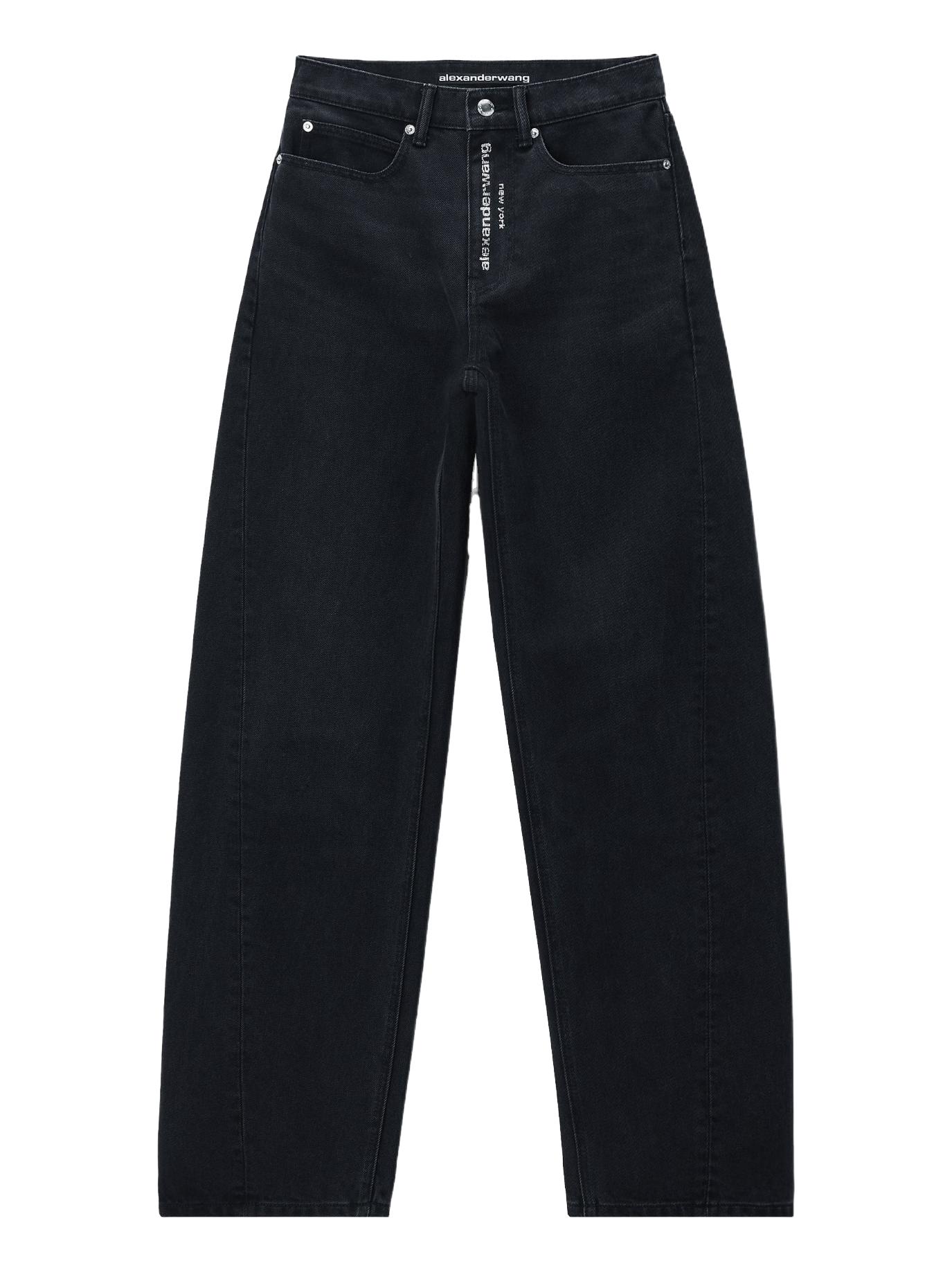 ALEXANDER WANG Alexander Wang Hotfix Logo Straight-Leg Jeans